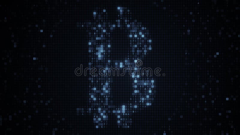 Bitcoin Symbol of Digital Hex Code Stock Illustration - Illustration of ...
