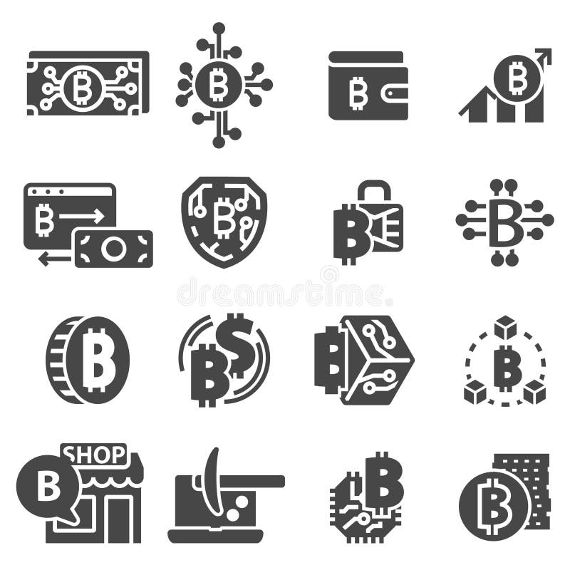 Bitcoin Symbol in Flat Design. Vector Stock Illustration - Illustration ...