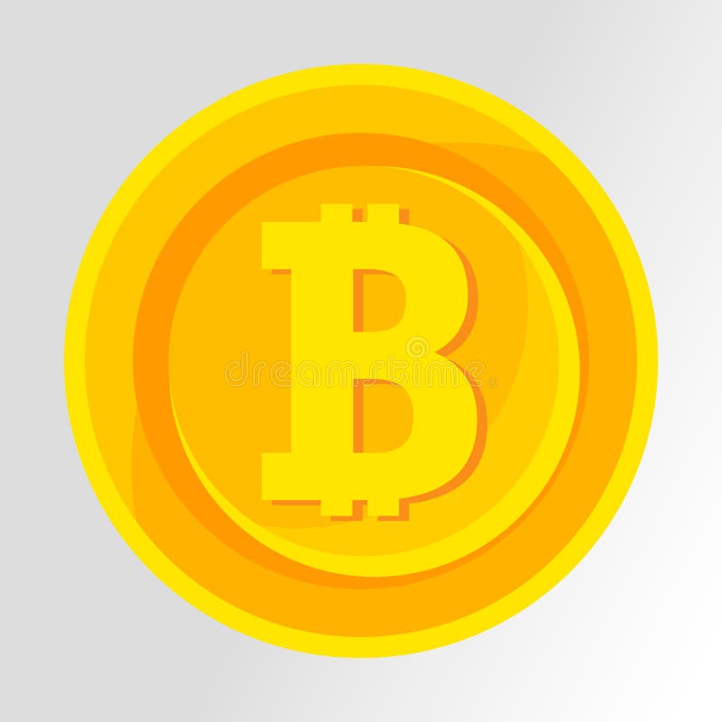 Bitcoin Symbol Golden Concept. Digital Money. Vector Stock Illustration ...