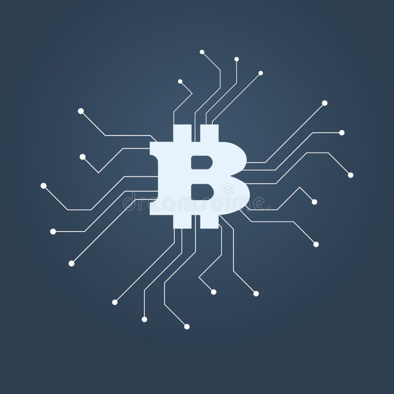 Bitcoin Symbol Vector Icon Illustration. Digital Currency Concept with ...
