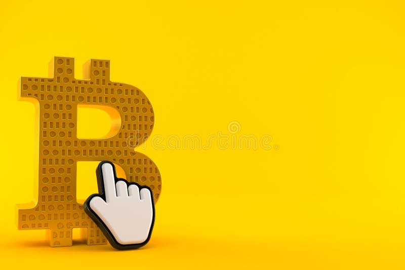 Bitcoin Symbol with Web Cursor Stock Illustration - Illustration of ...