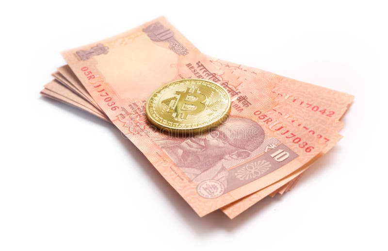 Bitcoin Taking Over Indian Currency Stock Image - Image of notes ...