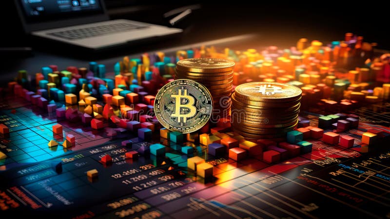 Bitcoin-themed Graphics, Including the Bitcoin Logo, Charts, and ...