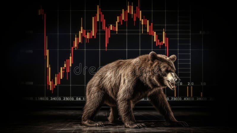Bitcoin Trading Bear Market. Generative AI Stock Illustration ...