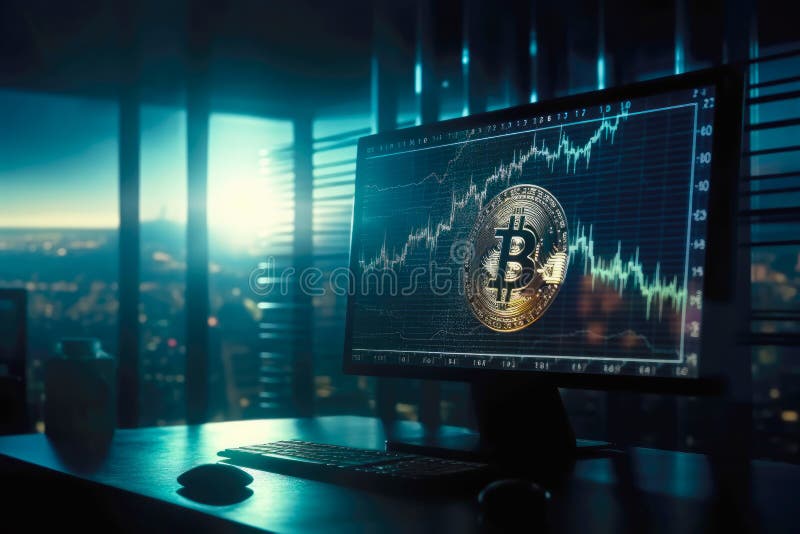 Bitcoin Trading Illustration Stock Illustration - Illustration of ...