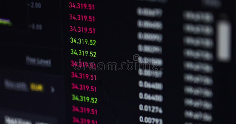 Bitcoin Trading Screen Graphs and Figures Showing Booming Crypto ...