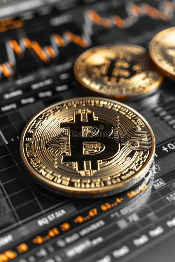 Bitcoin Trading Session, Digital Exchange Platform, Top View, Featuring ...