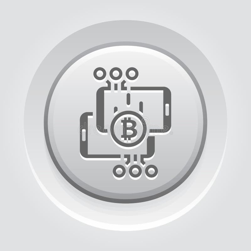 Bitcoin Transaction Button Icon. Stock Vector - Illustration of ...