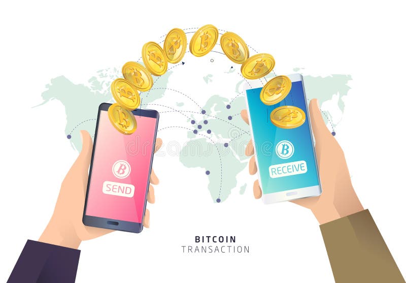 Bitcoin Transaction. Vector Isometric Illustration. Stock Vector ... Bitcoin Transaction. Vector Isometric Illustration. Stock Vector ...