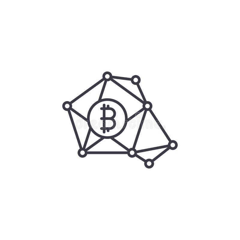 Bitcoin Transactions Linear Icon Concept. Bitcoin Transactions Line ...