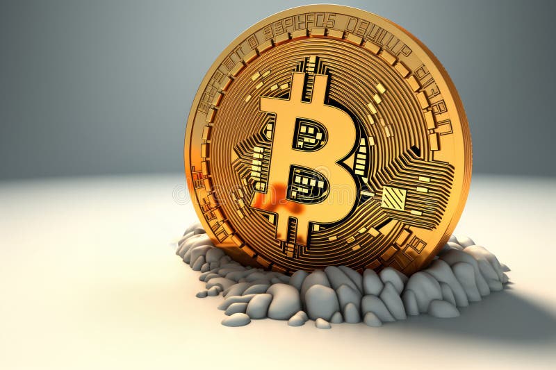Bitcoin Treasure Unearthed: Bitcoin Coin Embedded in the Ground of a ...