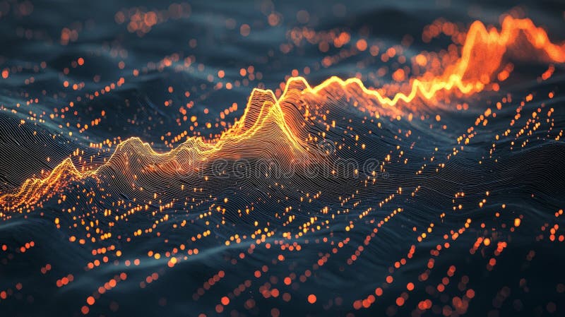 Bitcoin Trend Lines Illustration in Isolated Minimalist 8K Resolution ...