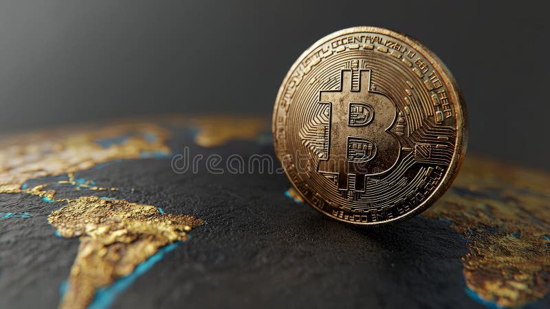 Bitcoin Trend Lines Wrapping Around Globe in Minimalistic 8K Render ...