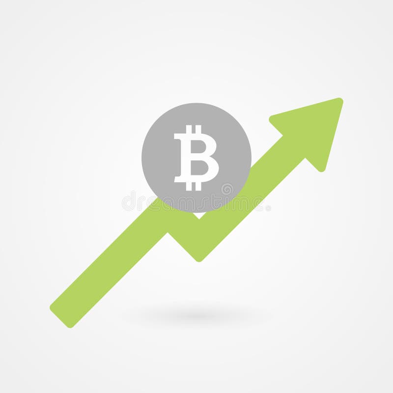 Bitcoin Up Graph. Crypto Currency Growth Concept. Digital Currency ...