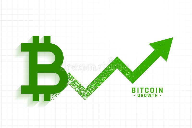 Bitcoin Upward Growth Rise Chart Background Stock Vector - Illustration ...