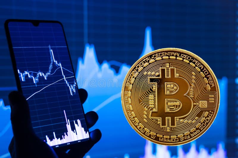 Bitcoin USD Versus Value Chart Stock Illustration - Illustration of ...