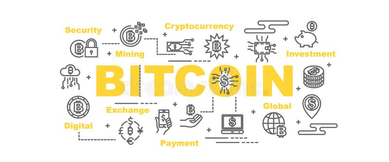 Bitcoin vector banner stock vector. Illustration of currency - 117538524