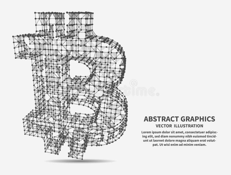 Bitcoin, Vector Illustration. Network Connections. Stock Vector ...