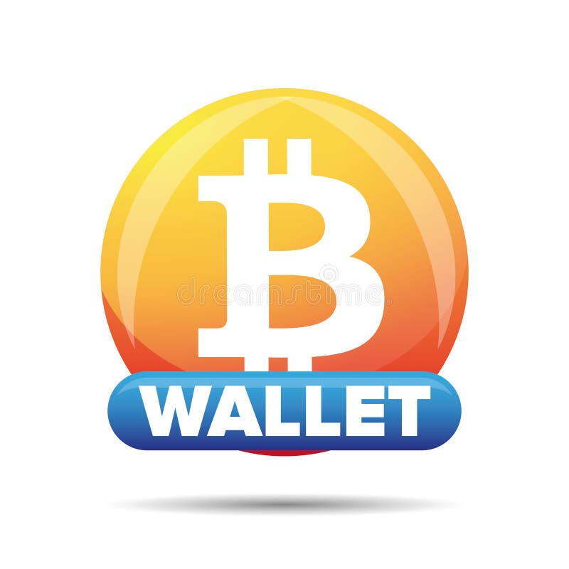 Bitcoin wallet button sign stock vector. Illustration of futures ...