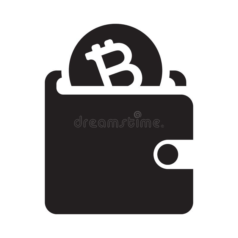 Bitcoin Wallet Icon. Cash Bitcoin E-payment, Vector Illustration Stock ...