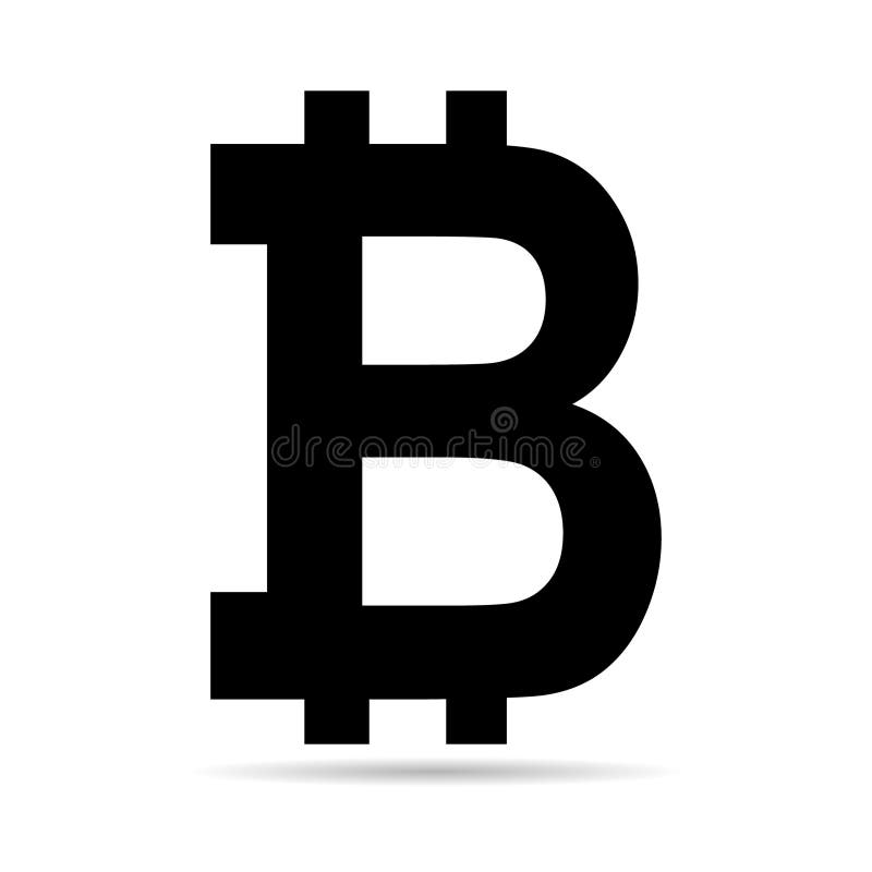 Bitcoin Web Coin Shadow, Internet Electronic Crypto Design Symbol ...