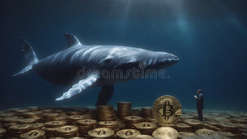 Bitcoin Whale Concept Generative AI Stock Illustration - Illustration ...