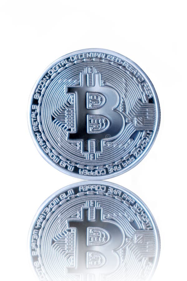 Bitcoin on White Background Stock Photo - Image of coin, isolated ...