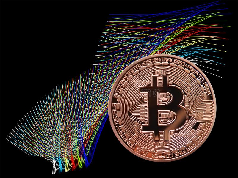 Bitcoin y color stock de ilustración. Ilustración de color - 100664407