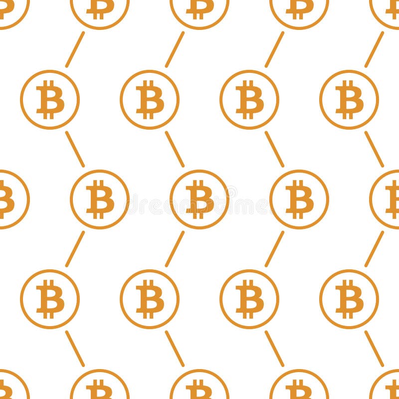 Bitcoin Yellow on White Background Seamless Pattern Stock Vector ...