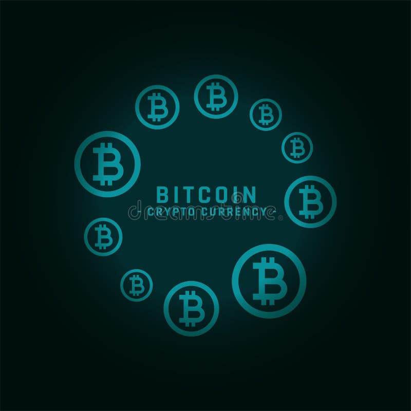 Bitcoins Circular Frame with Text Space Stock Vector - Illustration of ...