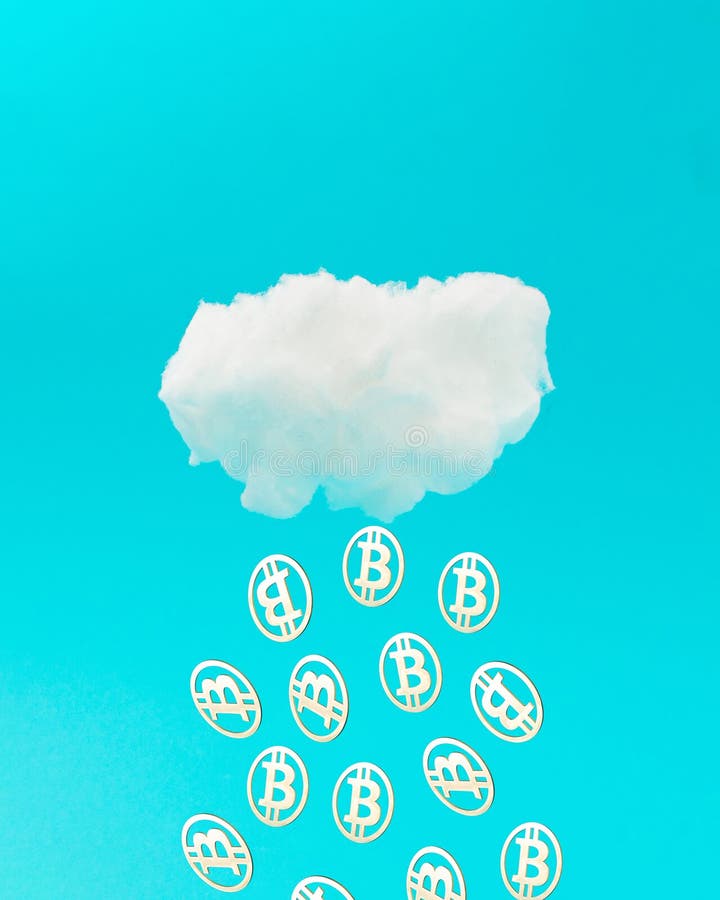 Bitcoins falling on a pile stock photo. Image of earnings - 96057220