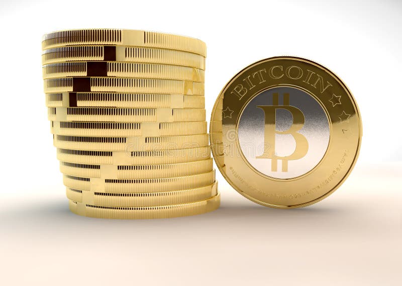 Lots of coins Bitcoin stock illustration. Illustration of price - 35900513