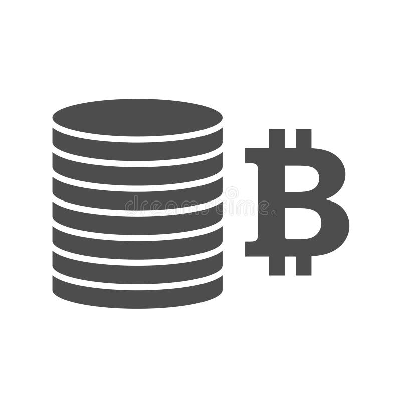 Bitcoins Silhouette Vector Icon Stock Vector - Illustration of design ...