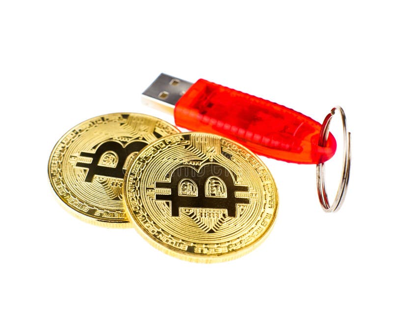 Bitcoins and Usb Flash Drive Editorial Image - Image of golden, bitcoin ...