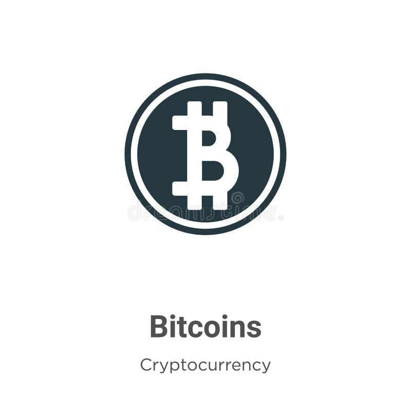 Bitcoins Vector Icon on White Background. Flat Vector Bitcoins Icon ...