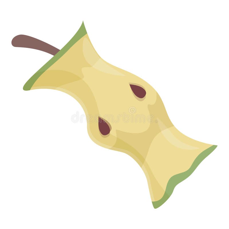 Bite Apple Waste Icon Cartoon Vector. Sorting Food Bin Stock Vector ...