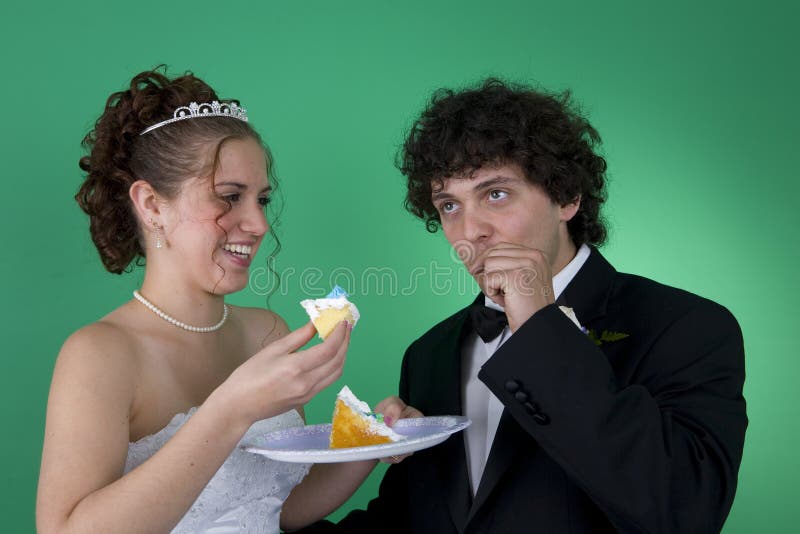 Bite of Cake stock image. Image of wedding, happy, bite - 15255021