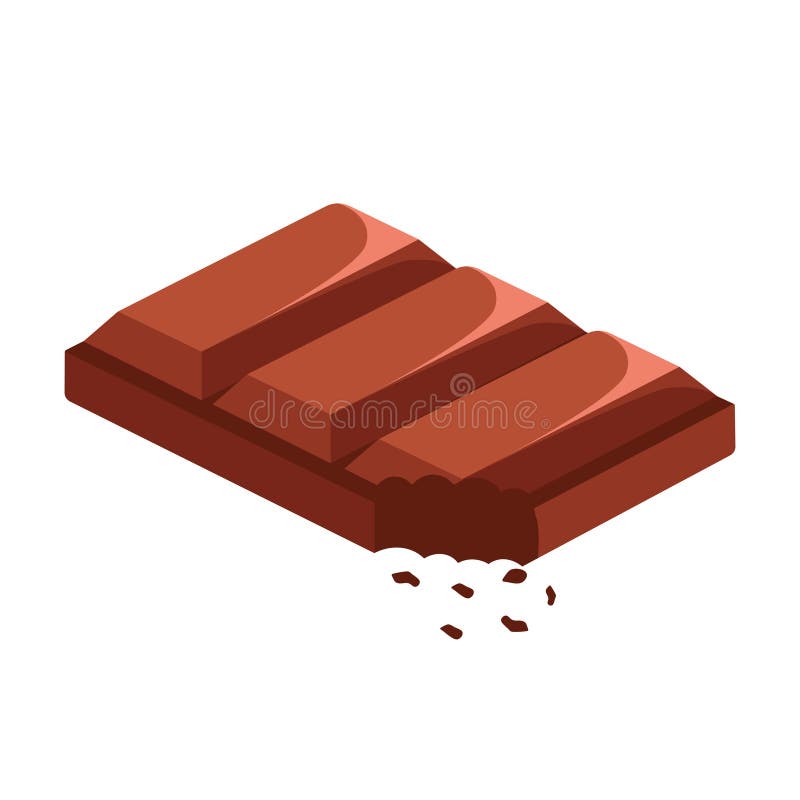 Bite on the chocolate bar stock vector. Illustration of design - 322604709