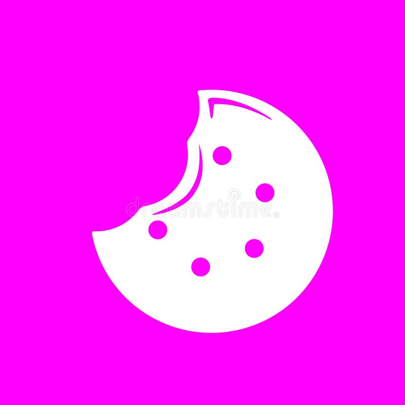 Bite cookie icon. Vector stock vector. Illustration of biscuit - 198197246