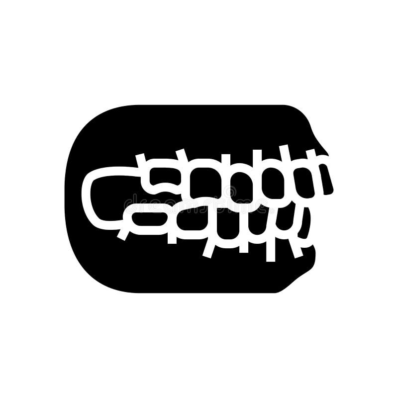 Bite Correction Glyph Icon Vector Illustration Stock Vector ...