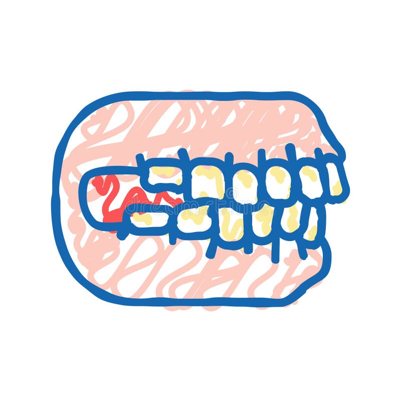 Bite Correction Icon Doodle Illustration Stock Illustration ...
