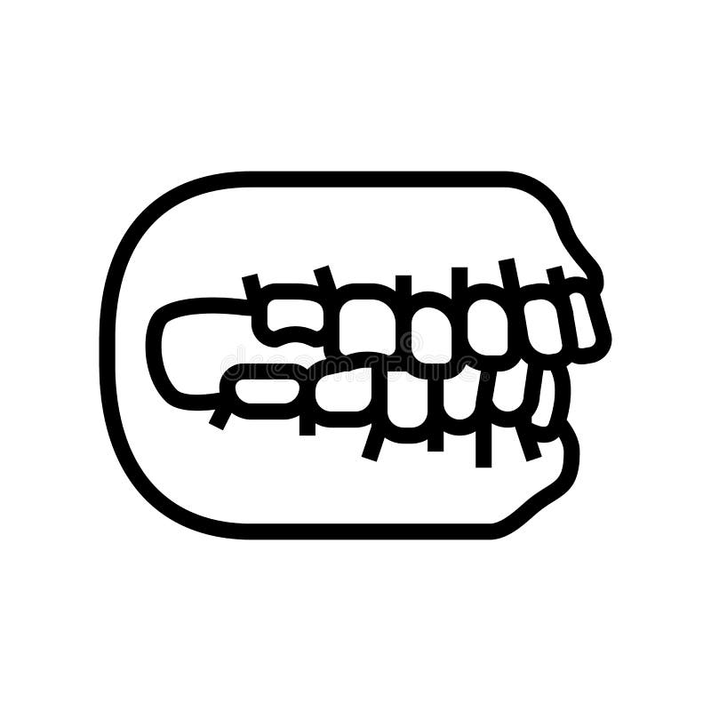 Bite Correction Line Icon Vector Illustration Stock Vector ...