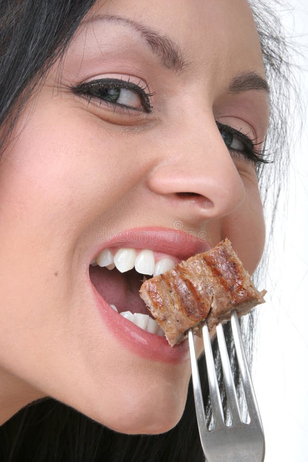 Bite me stock photo. Image of meat, biting, looking, face - 8930106