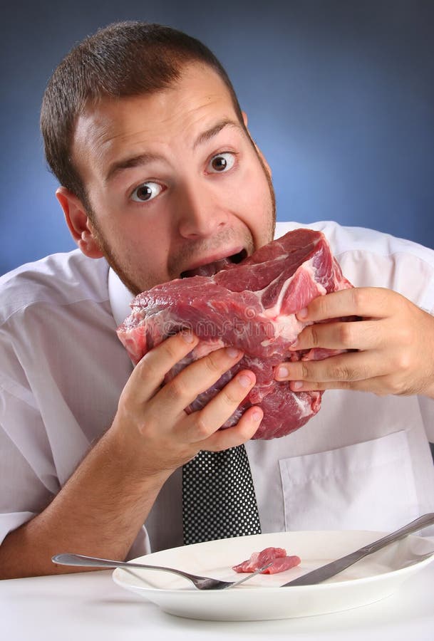 Bite meat stock photo. Image of eating, lunch, knife - 20877594