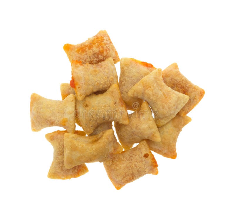 Bite Size Pepperoni Pizza Rolls on White Background Stock Image - Image ...