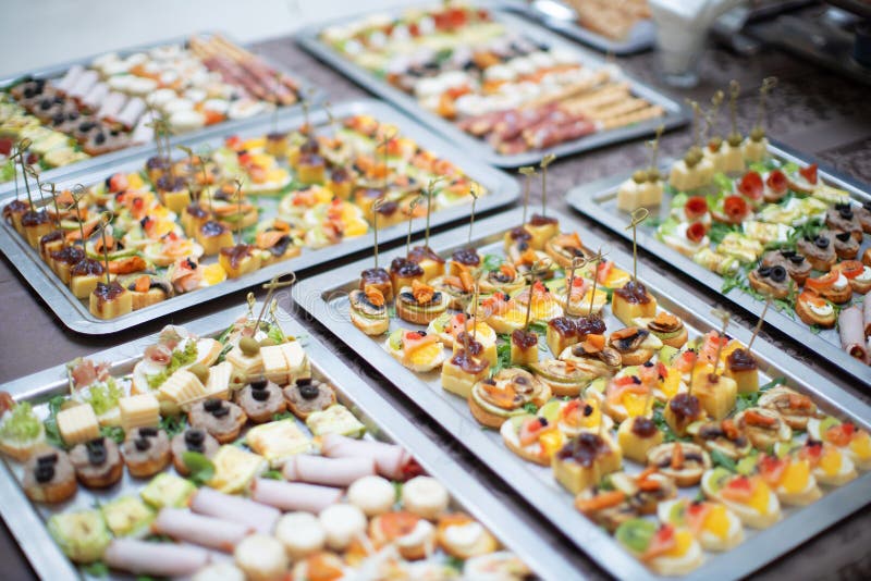 Bite Size Serving Food Catering Stock Photo - Image of buffet ...