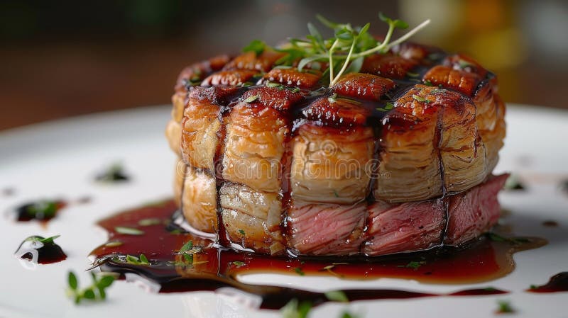 Bite-sized Beef Wellington: Mini Pieces Drizzled with Balsamic Glaze ...
