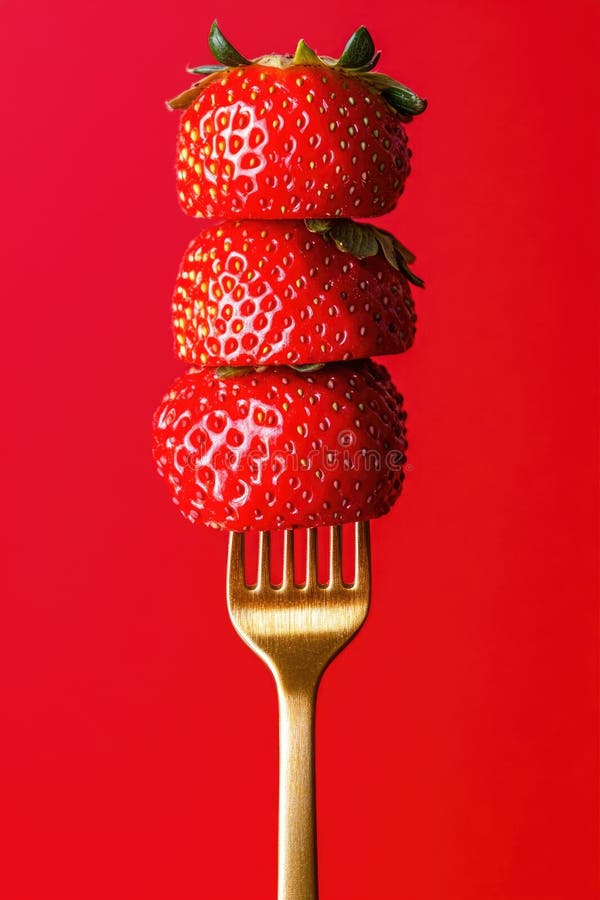 Bite Sized Strawberry Fruit Skewers Stock Photo - Image of dining ...