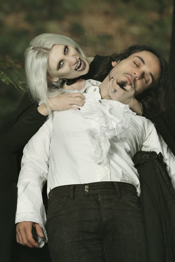 Bite of the vampire stock image. Image of lady, grunge - 34493981