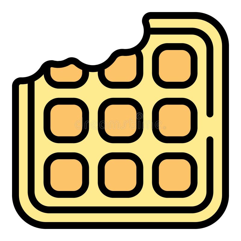 Baked Waffle Icon Vector Flat Stock Vector - Illustration of icon ...